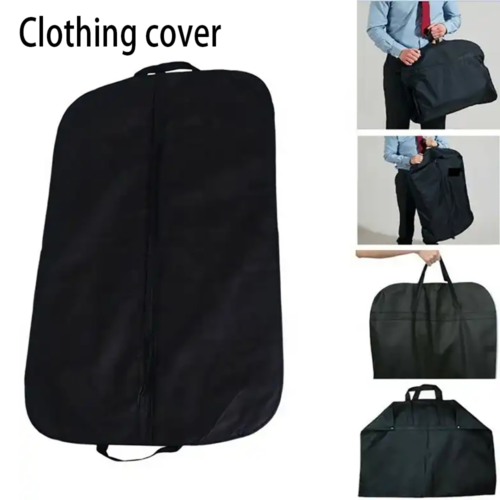 Black Suit Garment Bags Portable Dustproof Coat Bag Cover | Shopee ...