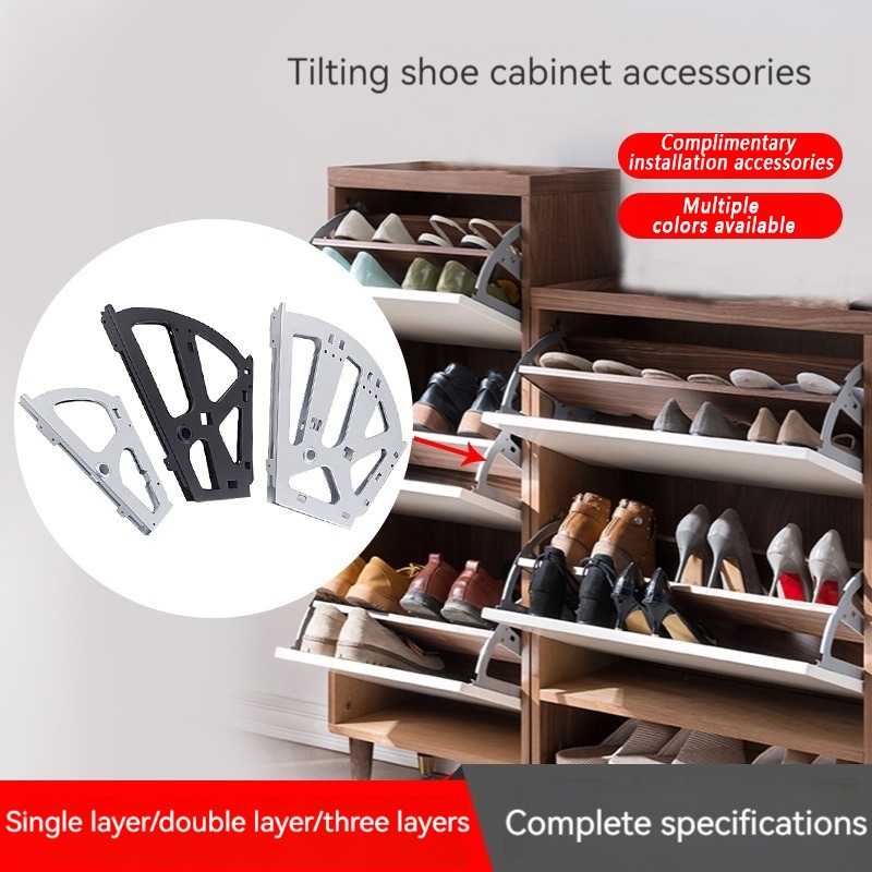 2Pcs Shoe Cabinet Hinges Steel 304 Shoe Rack Shelf Flip Rack Hardware ...