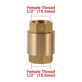 Brass In-Line Spring Check Valve 1/2” 3/4”1” Female Thread One-Way Anti ...