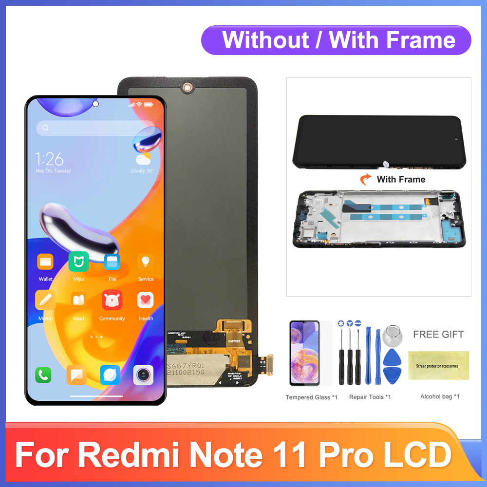 6.67" Xiaomi Redmi Note 11 Pro 5G 2201116SG LCD Display Touch Screen ...