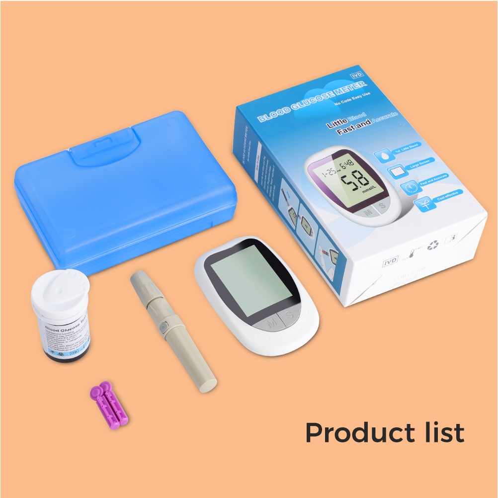 Glucometer Set Blood Sugar Monitoring Kit Blood Glucose Monitor and 50 ...
