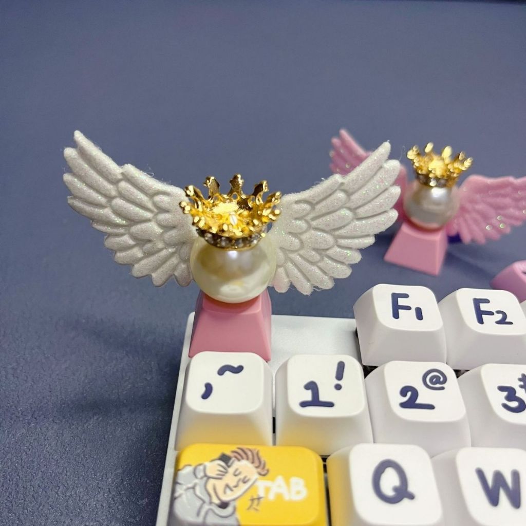Personalized Keycap Angel Wings Translucent Cross Axis Mechanical ...