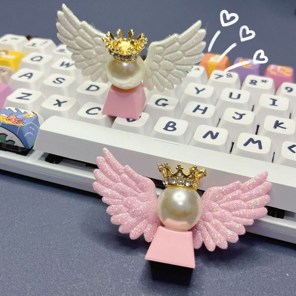 Personalized Keycap Angel Wings Translucent Cross Axis Mechanical ...