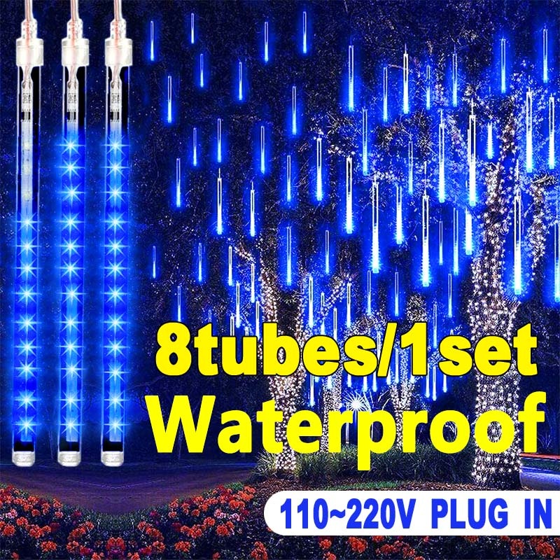 Ligyetor LED Meteor Shower Rain Lights Tube Lamp for Outdoor Garden ...