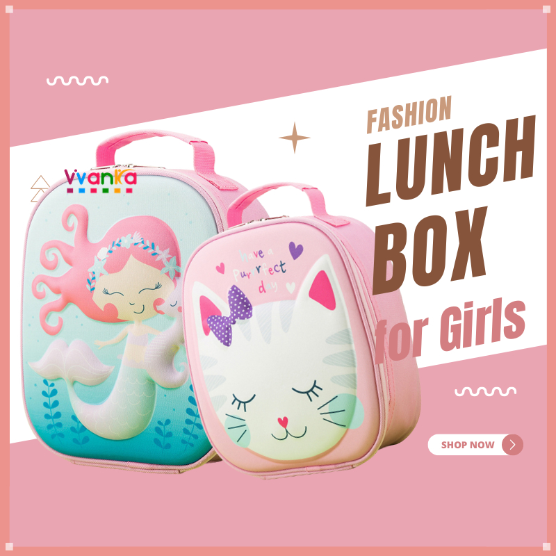 From PH Mermaid Kid Lunch Bag Lunch Box for Girls Insulated Bag School ...