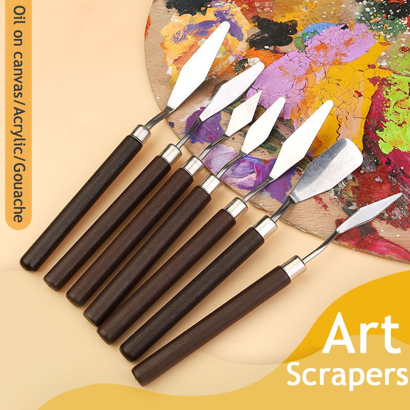 5 Pcs/Set Stainless Steel Oil Painting Knives Artist Spatula Palette ...