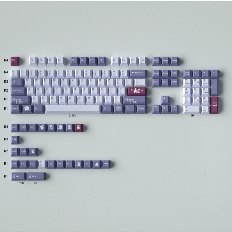 GMK Tuzi Keycap Factory Height PBT Thermal Sublimation Adaptation 61/64 ...