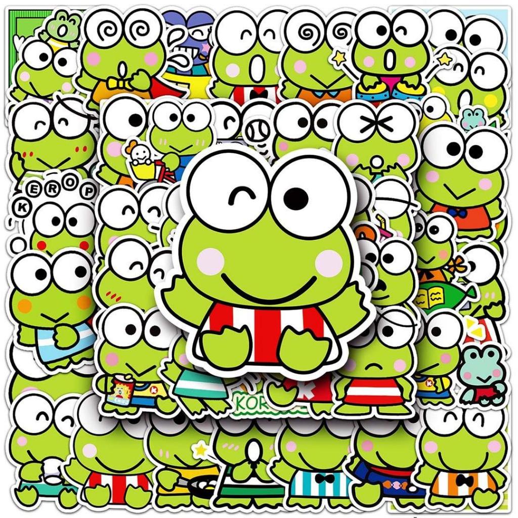 50Pcs Sanrio Keroppi Cartoon Graffiti Waterproof Stickers For DIY ...