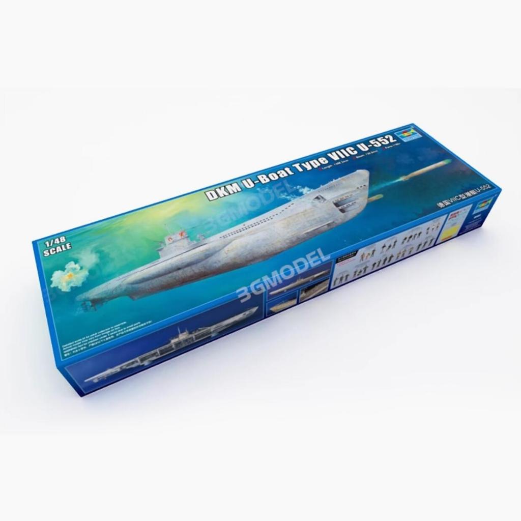 Trumpeter 1/48 06801 DKM U-BOAT Type VIIC U-552 Model Kit | Shopee ...