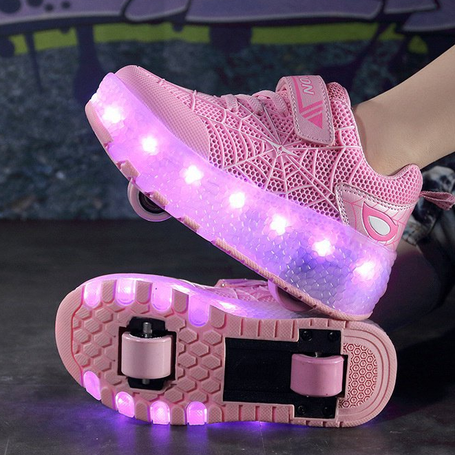 [100% High Quality] Spider Man Shoes Children's Two Wheel High Heels ...