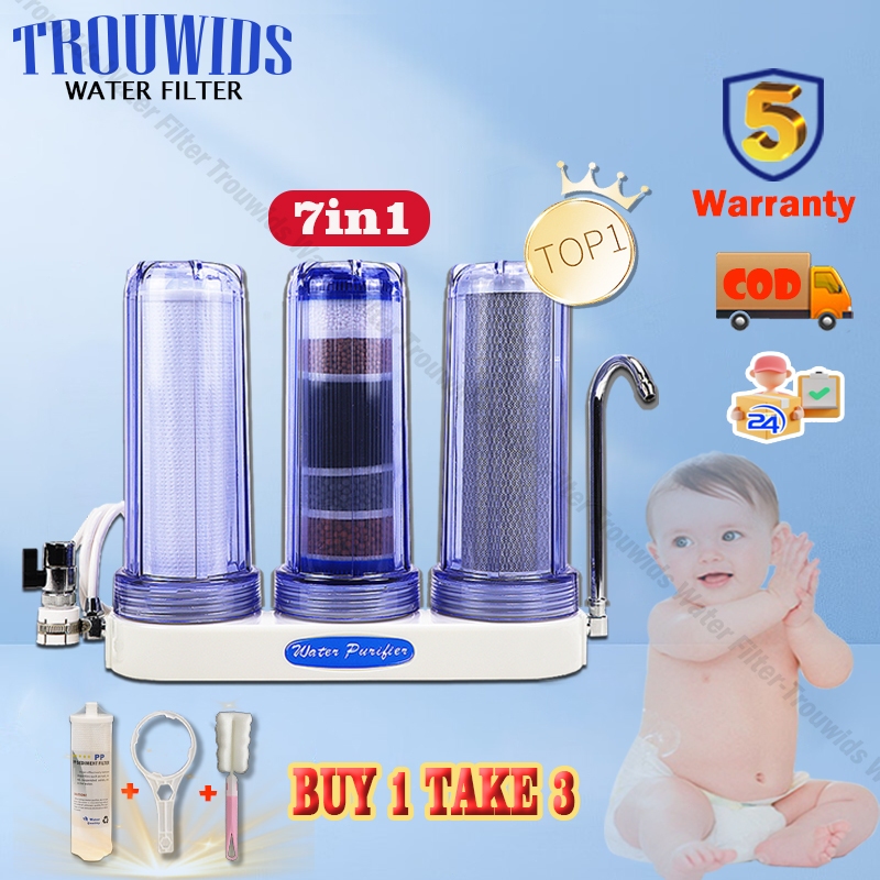 TROUWIDS Authentic 7 in 1 Alkaline Water Purifier Complete Set | Shopee ...