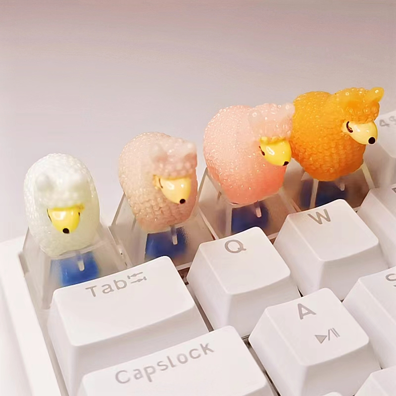 Keycap Cute Alpaca Keycap Semi-Transparent Animal Keycap Can Be Used ...