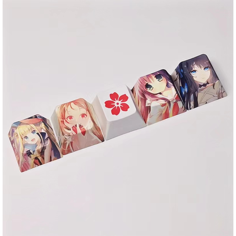 Anime Girl Keycap Cartoon Anime PBT Keycap for Mechanical Keyboard ...