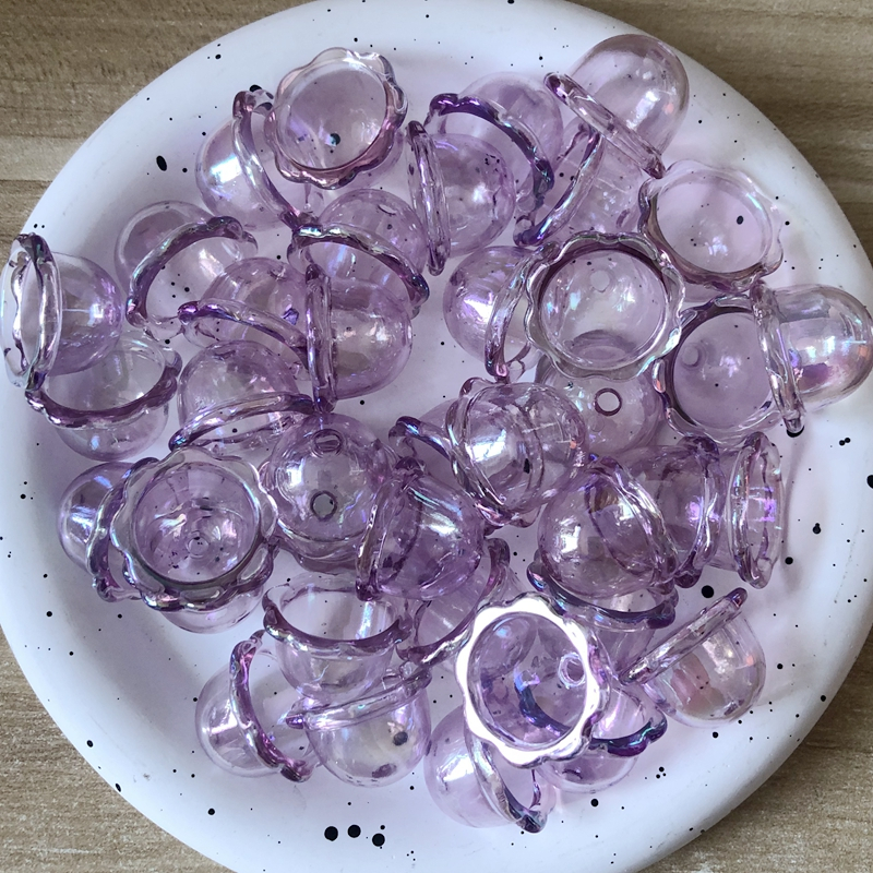 20pcs DIY beads caps Acrylic DIY Accessories for 16mm beads 23*16mm ...