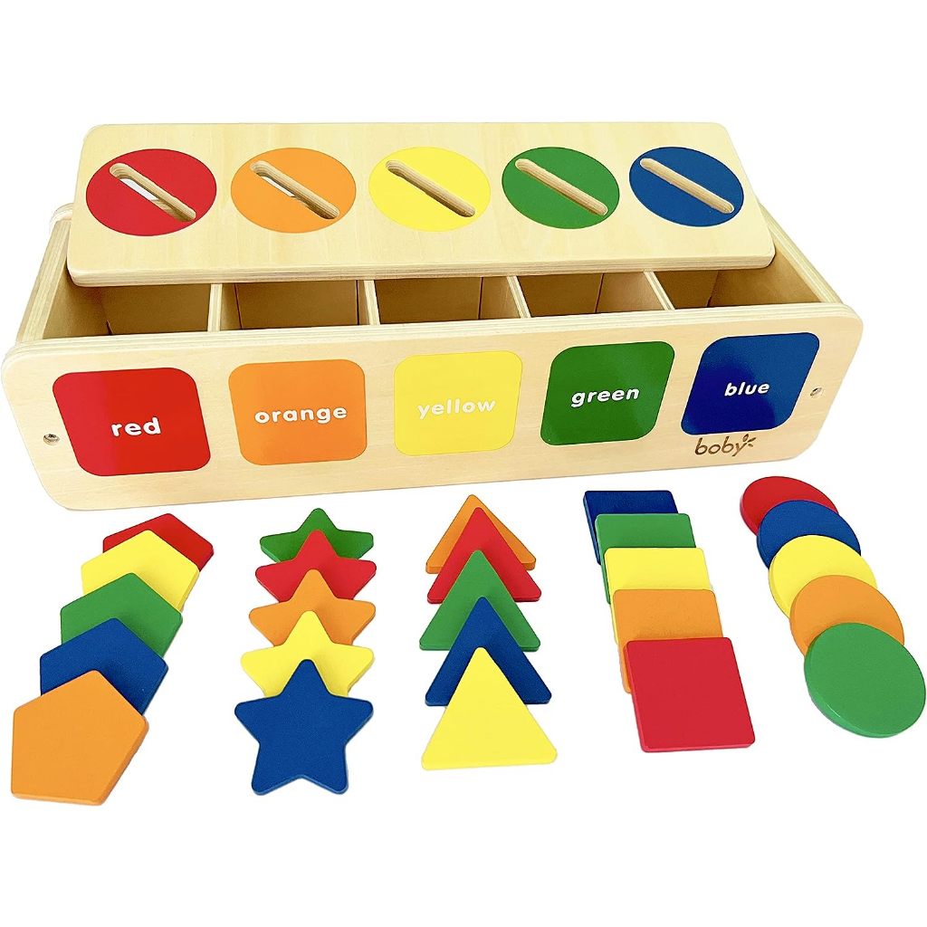 Geometric Toys Color&Shape Sorting Learning Matching Box for Baby ...