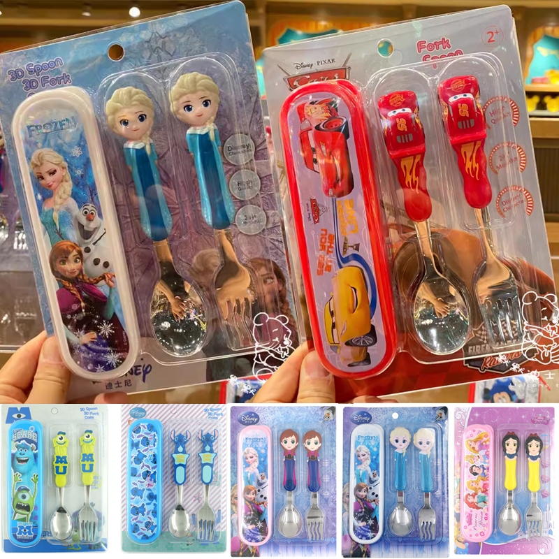 Genuine Children Tableware Spoon Fork Box Cartoon Tableware Children ...