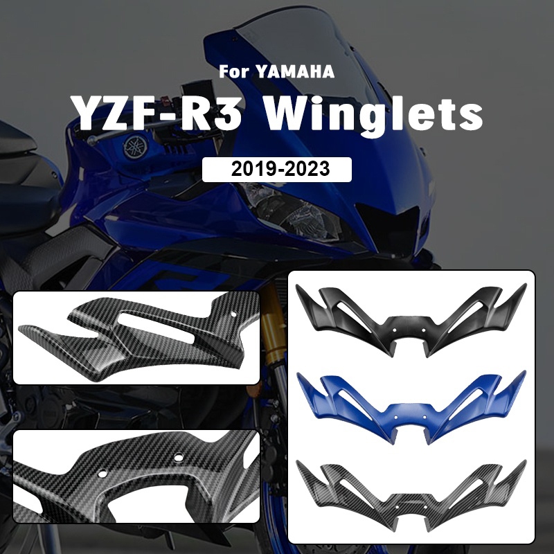 For YAMAHA YZF-R3 YZF-R25 YZF R3 R25 19-23 Front Fairing Winglets ...