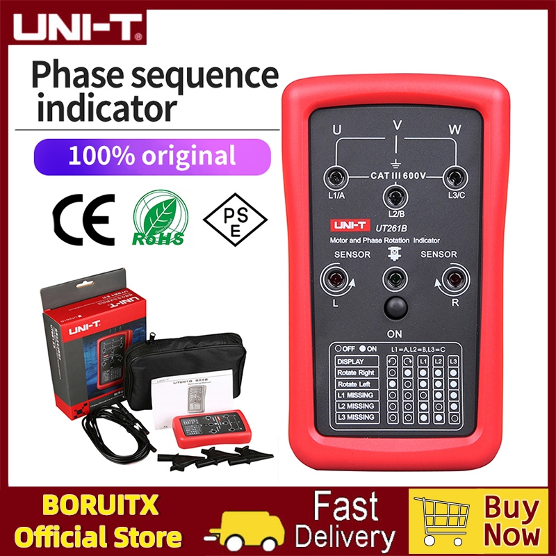 UNI-T Phase Sequence Tester Phase Loss Meter Motor Rotation Indicator ...