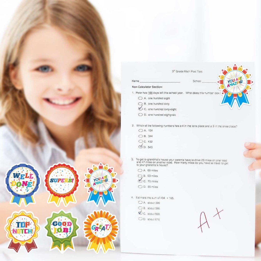 Children's Reward Stickers Student Exam Excellent Praise Stickers "Good ...
