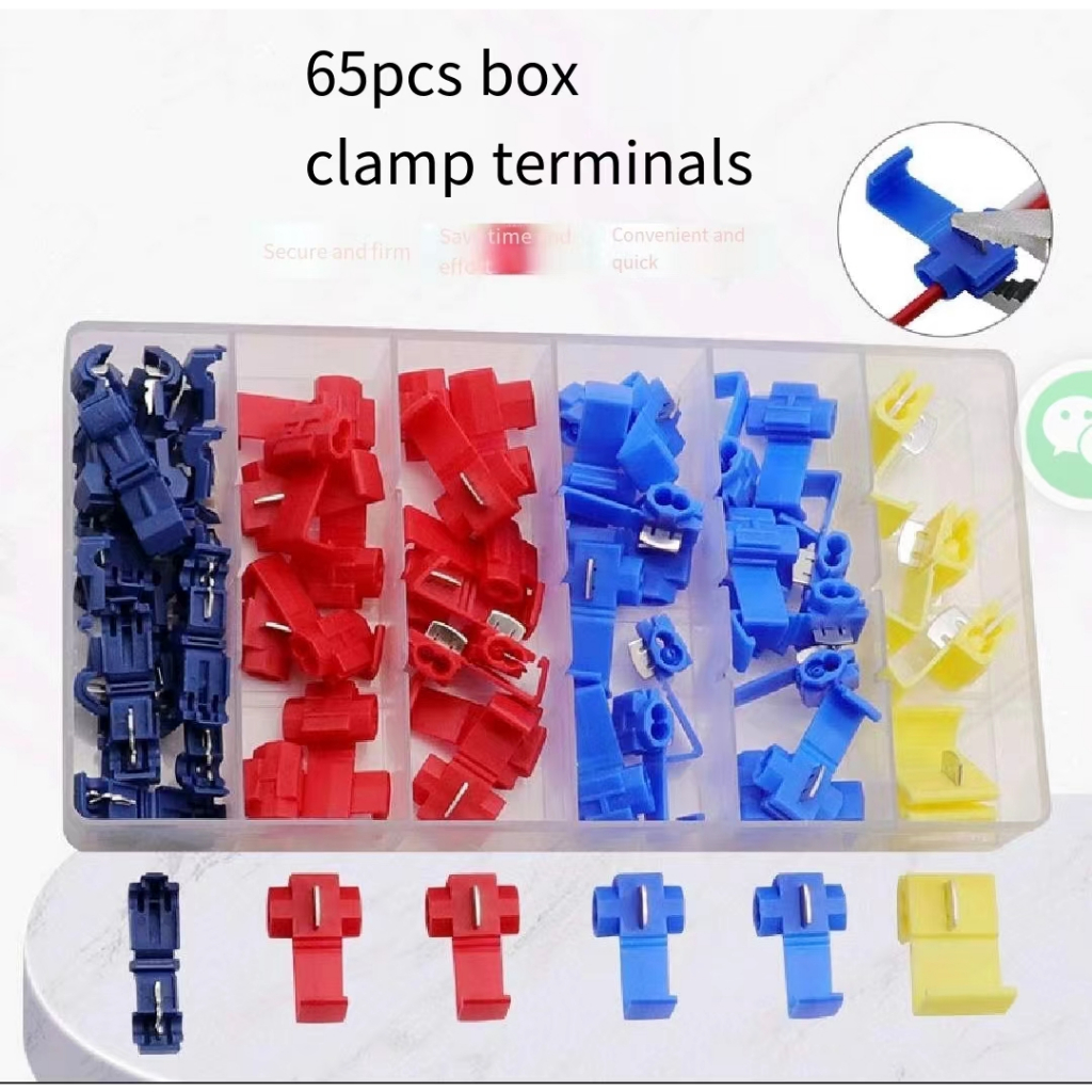 Vehicle Parallel Clip 65pcs Boxed Wire Clamp Terminal No Strip Quick ...