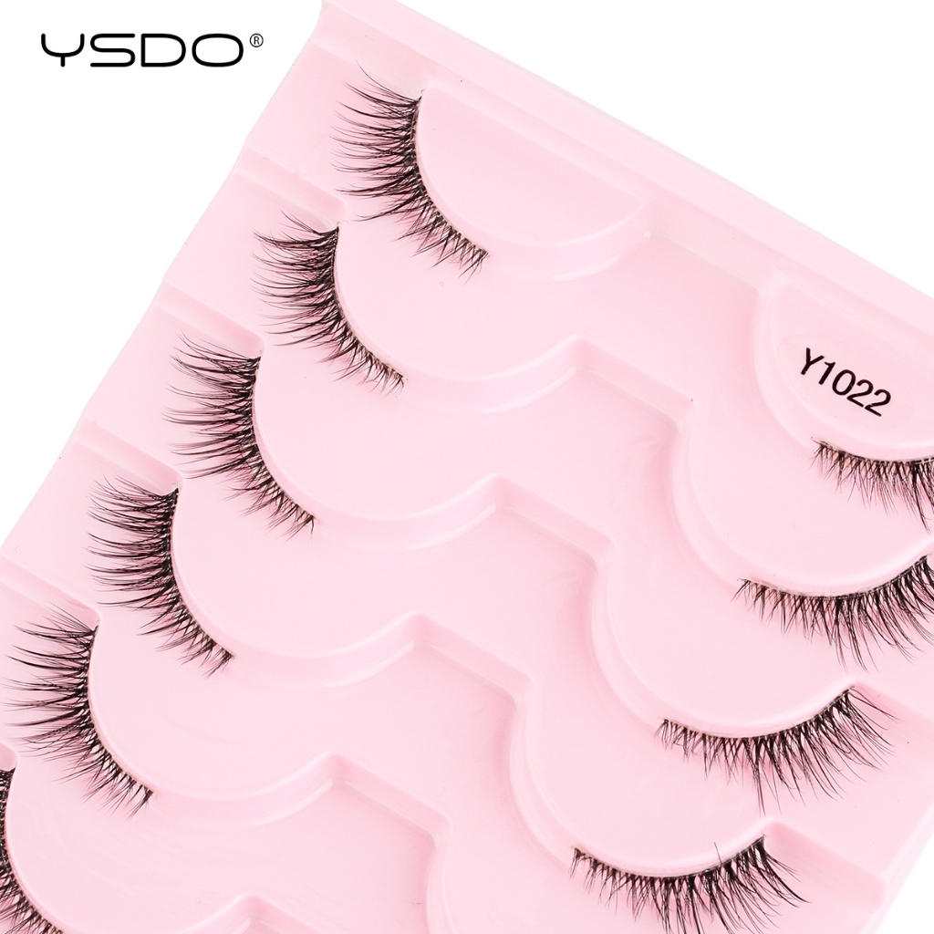 YSDO 10Pairs Fluffy Cat Eye Lashes 3D Natural Looking Soft False ...