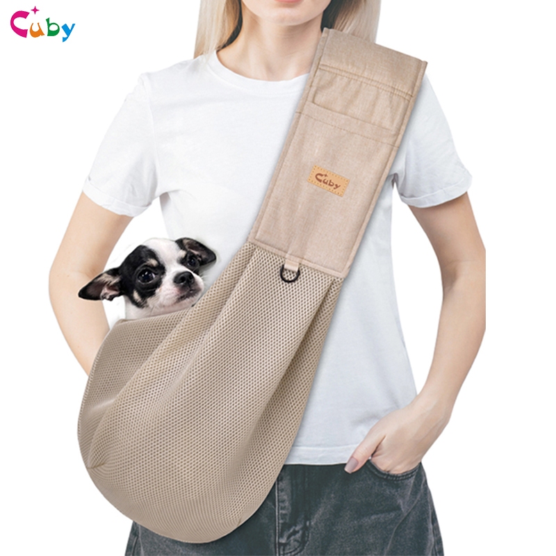 CUBY Mesh Pet Carrier Puppy Carrier Outdoor Travel Dog Cat Shoulder Dog ...