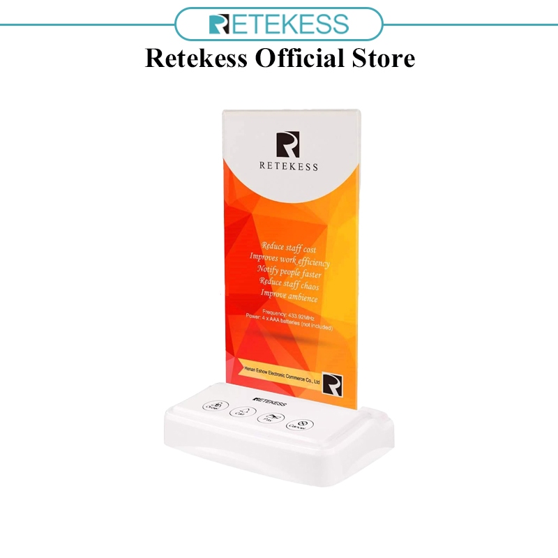 Retekess TD001 Restaurant Paging System 4-Button Pager Transmitter Call ...