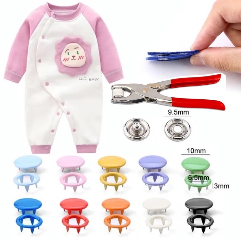 Snap Fasteners Tool Kit Snap Tool Assorted Colors Plier Prong Ring ...