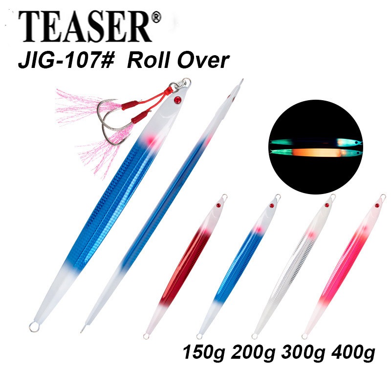 TEASER【J107】Roll Over 160g-400g Deep Sea Boat Fishing Slow Swinging ...