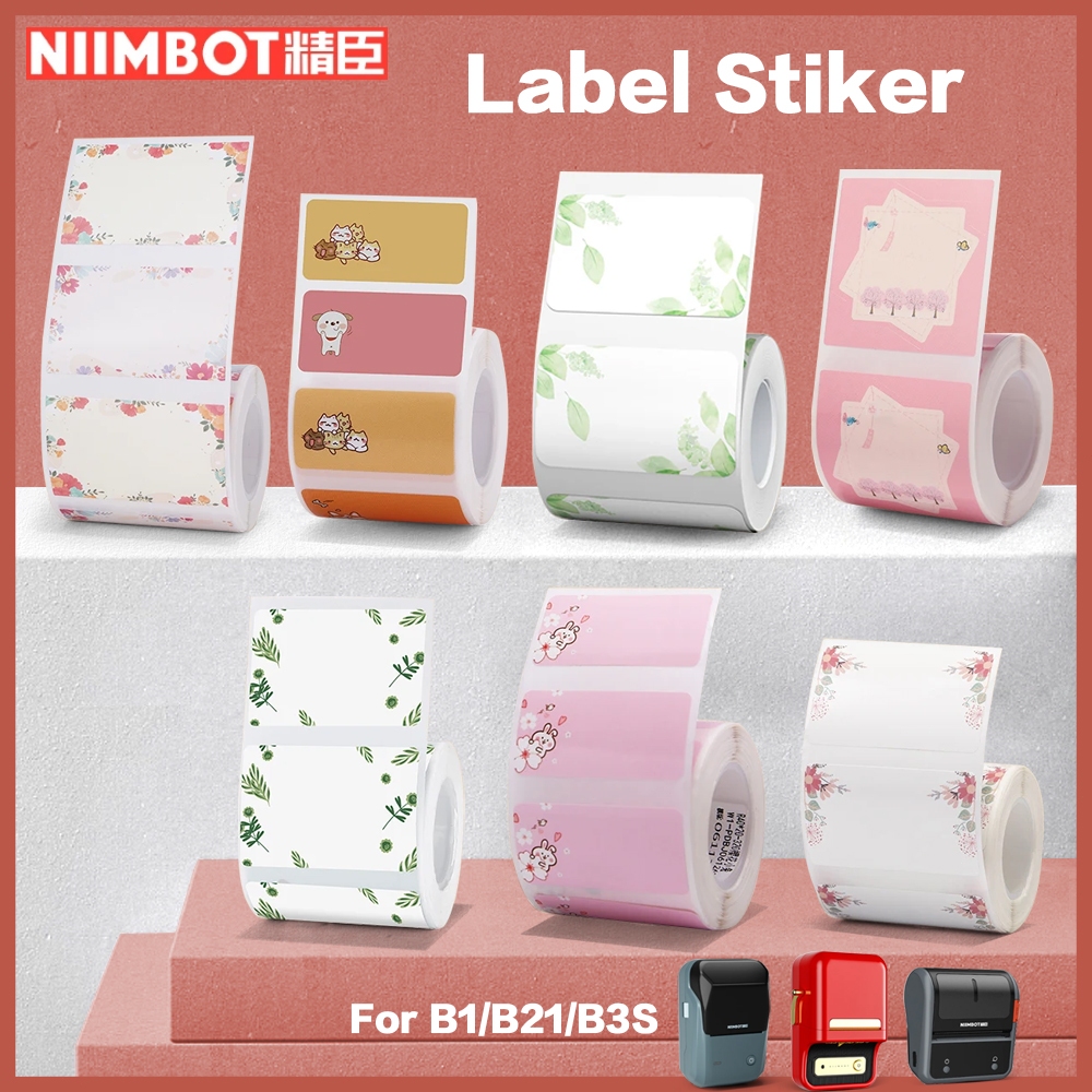 Niimbot B21 B1 Label Maker Printer Label Paper Bluetooth Thermal Label Stickers Self-adhesive ...