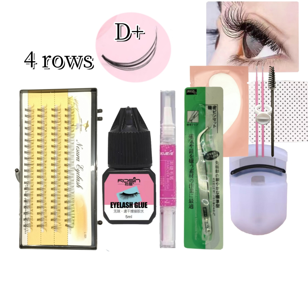 4rows Individual Lashes Cluster DIY Lash Clusters 10D D+ Curl 8-12mm ... 4rows Individual Lashes Cluster DIY Lash Clusters 10D D+ Curl 8-12mm ...