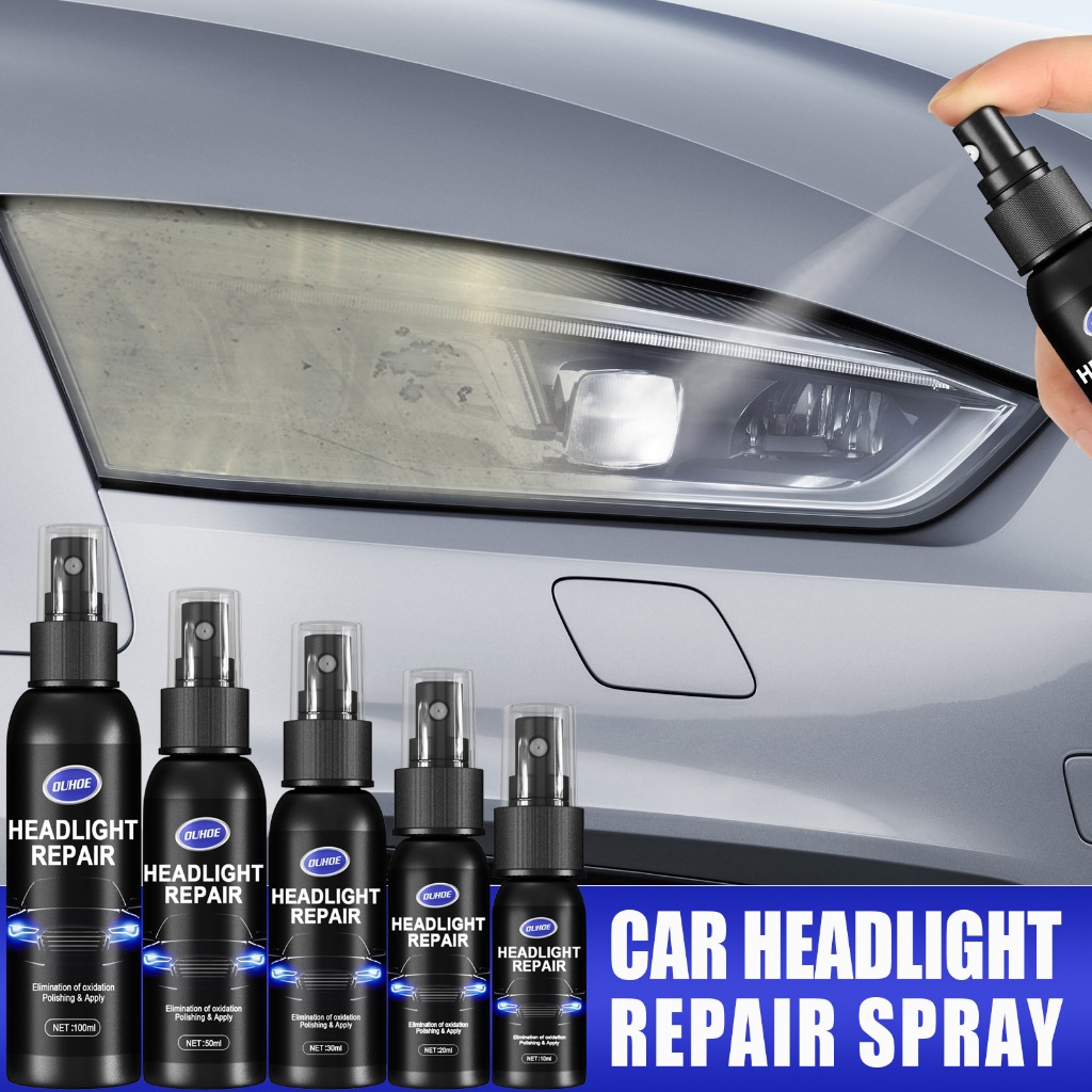1pc car headlight repair spray Car Light Restorative Liquid Removing ...