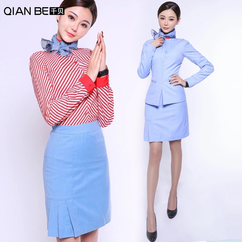 Ruili Airlines Stewardess Uniform Professional Suit Female Summer Tutor ...