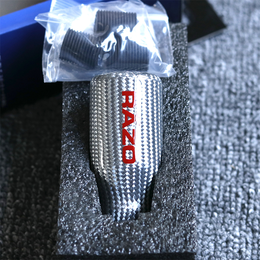 Universal RAZO Racing Carbon Fiber Shift Knob Gear Shifter Knob ...