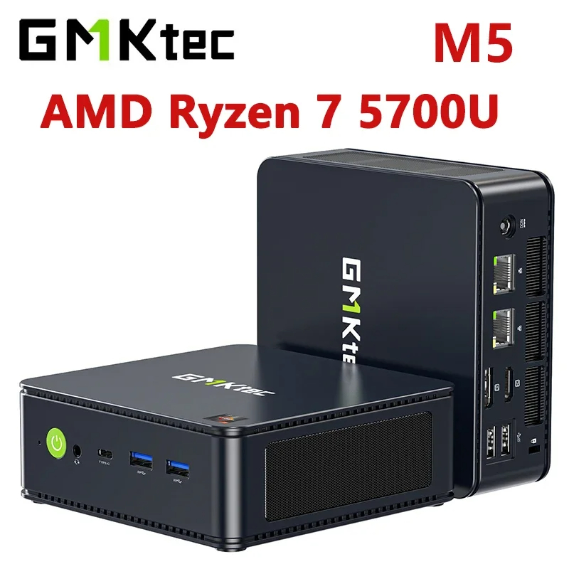 GMKtec M5 Mini PC AMD Ryzen 7 5700U Windows 11 Pro DDR4 16GB/32GB 512GB ...