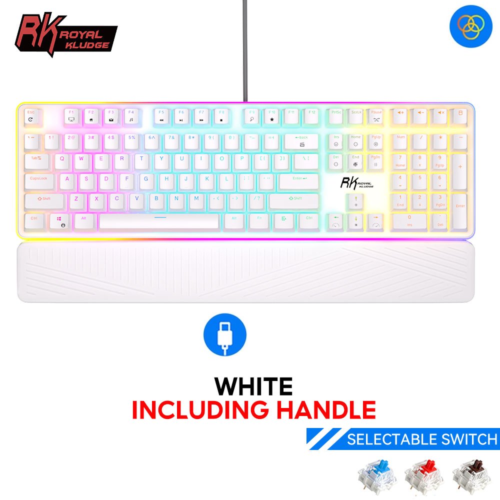 Royal Kludge RK918 Full RGB Backlit Wired Mechanical Keyboard Gateron ...