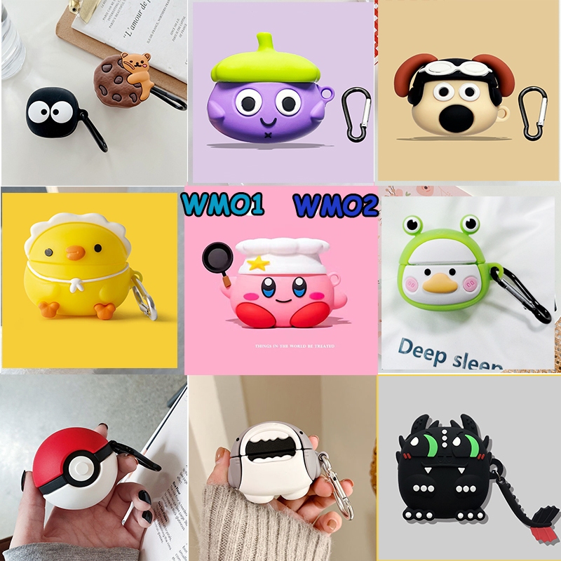 For Baseus WM01 / WM02 TWS bluetooth Earphone Protective Cover Cartoon ...