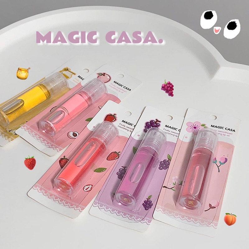MAGIC CASA Preventing Dryness Lip Oil Moisturizing Transparent Roller ...