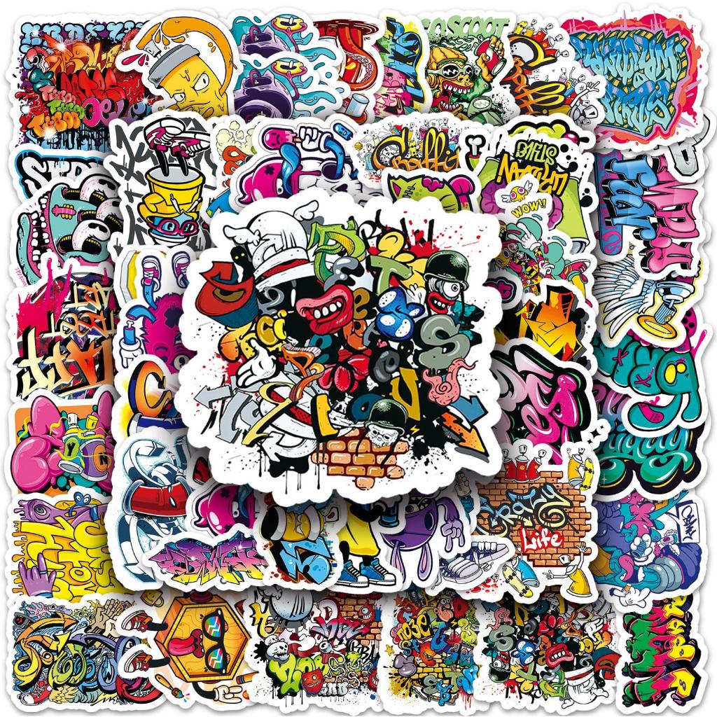50Piece Funny Creative Graffiti Cartoon Fashion Waterproof Sticker ...