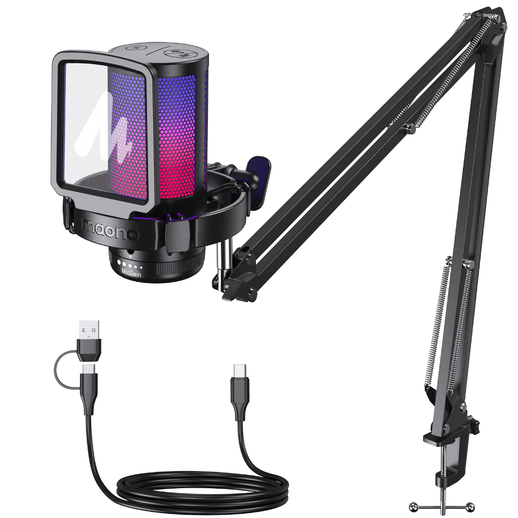Maono DGM20S RGB USB Microphone Gaming Mic USB Condenser Mic RGB Mic ...