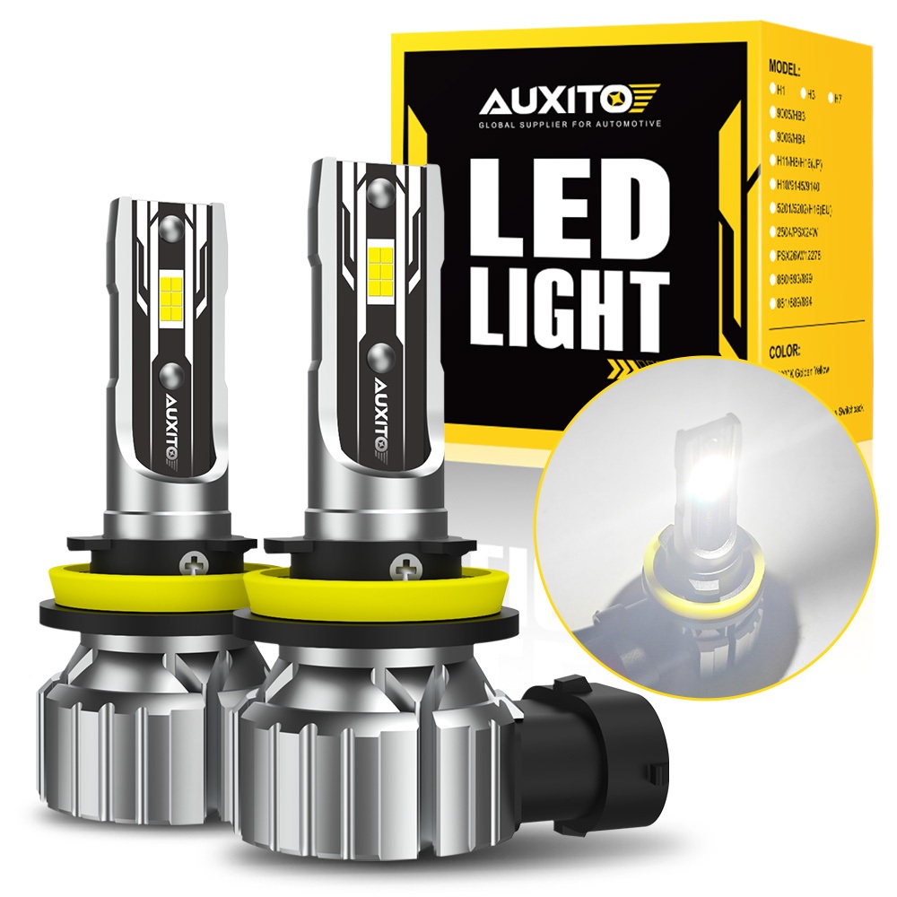 AUXITO 2PC H11/H16 LED Headlight for Car White 60W 12000LM LED Fog ...