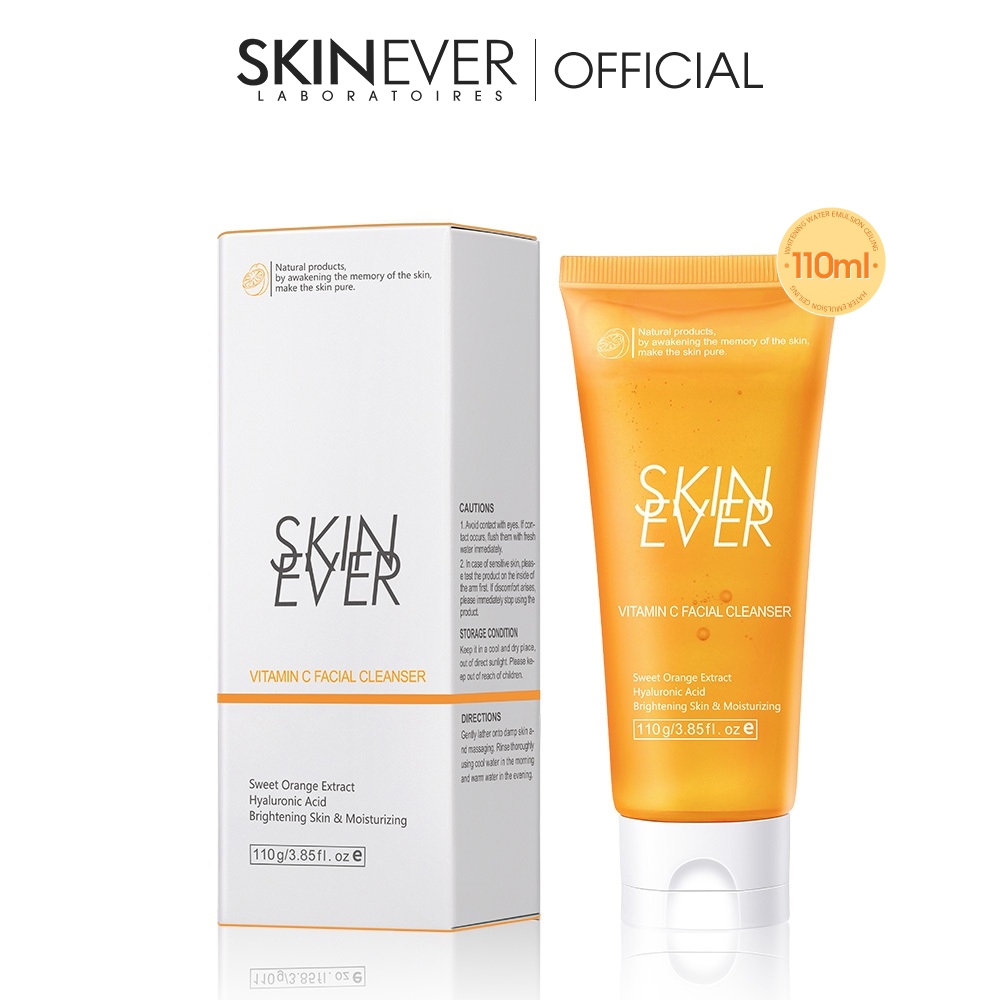 SKINEVER Skin Care Vitamin C Hydration Whitening Facial Cleanser Gentle ...