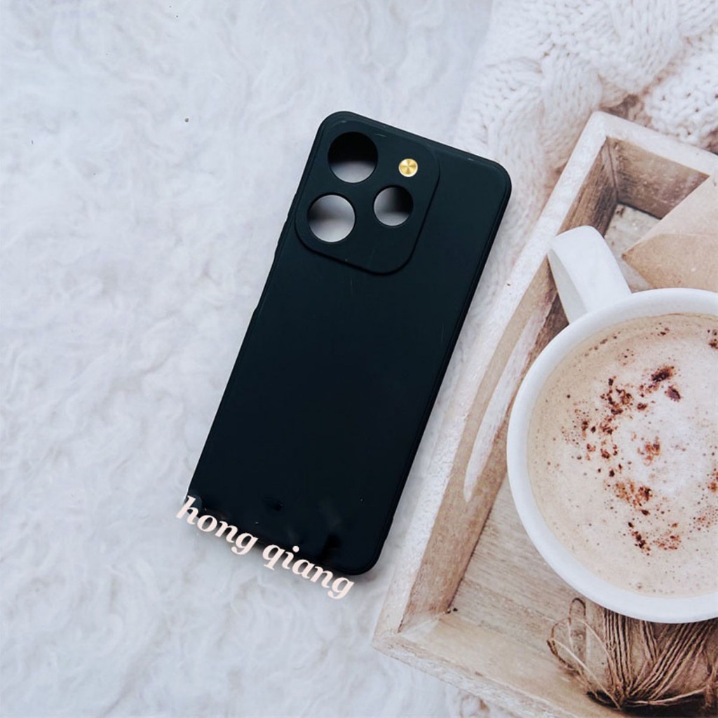 Infinix Smart 8 Black Matte Skin Case, Infinix Smart 7 plus Smart 6 ...