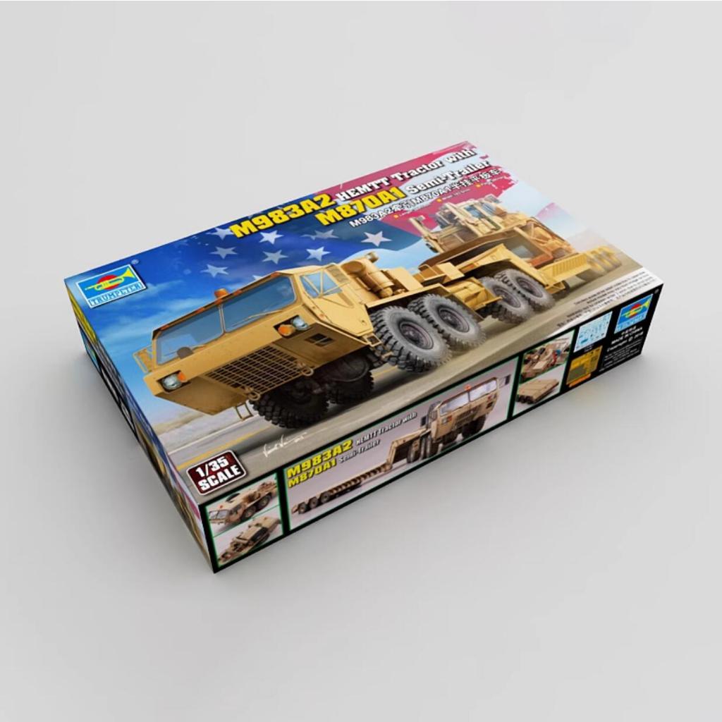 Trumpeter 01055 1/35 M983A2 HEMTT Tractor w/M870A1 Semi-Trailer ...