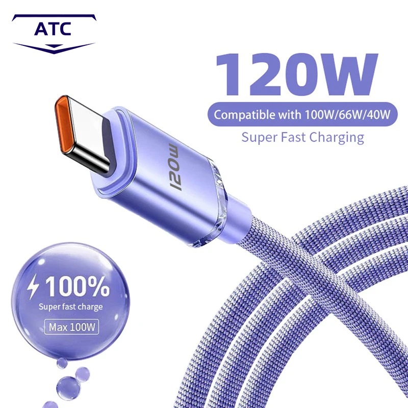 1/1.5M 120W PD Type C Cable Super Fast Charger Cord Quick Charge USB C ...