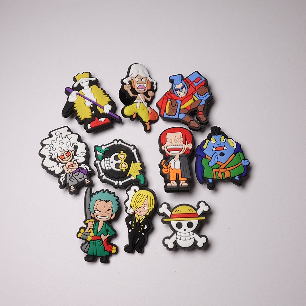 Luffy One Piece Cartoon firgure Crocs Ornament Sets | Shopee Philippines