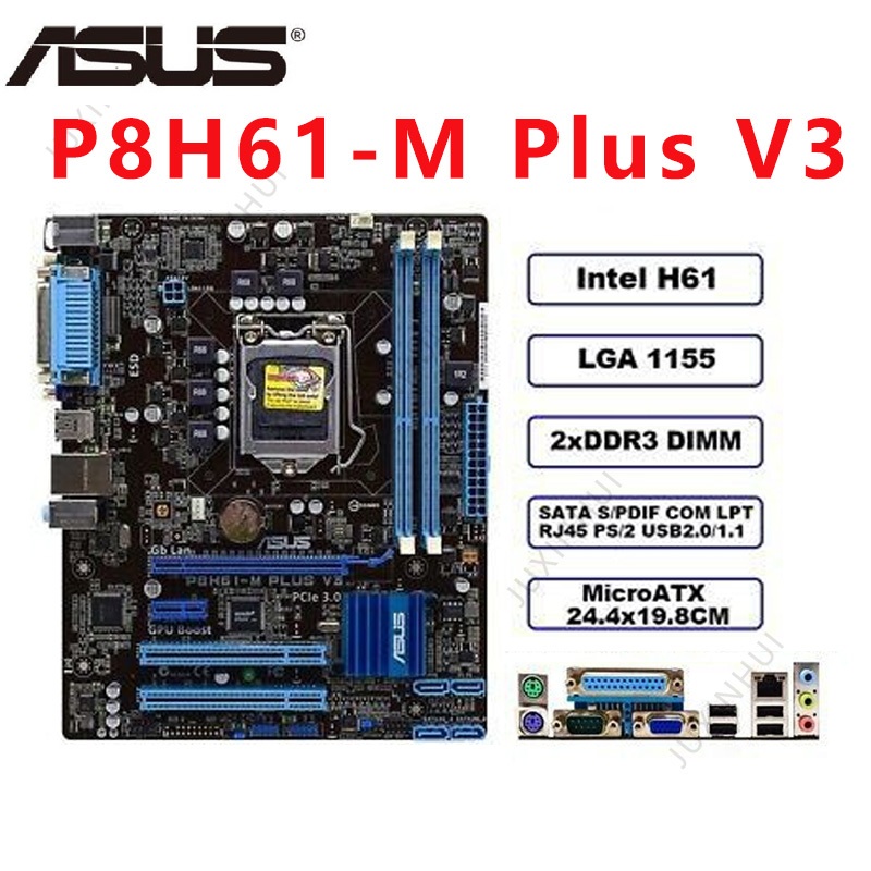 Asus Motherboard P8H61-M Plus V3 (Socket 1155) ASUS P8H61-M PLUS V3 ...