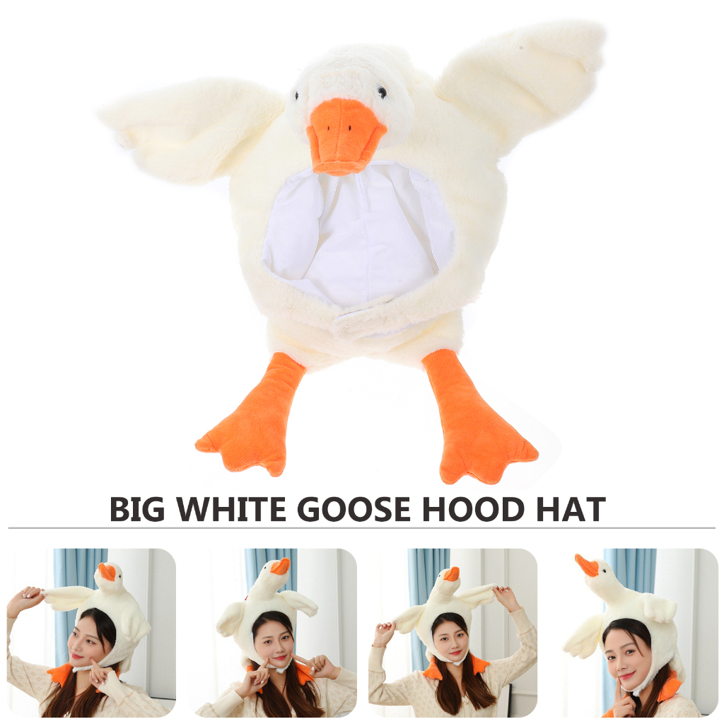 [READY STOCK] Decorative Party Hat White Goose Performance Prop Kids ...