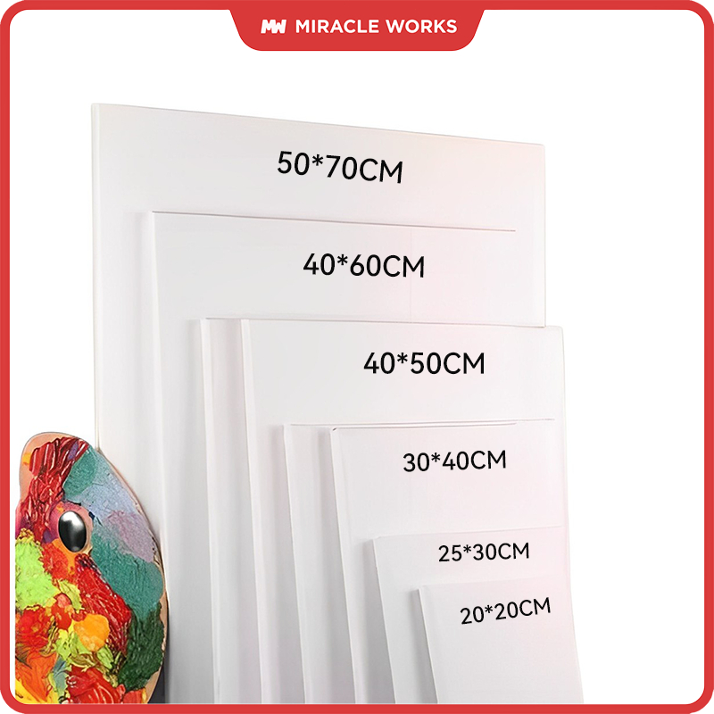 【BIG SIZE】 Canvas Board Painting Plain with Wooden Frame | Shopee ...