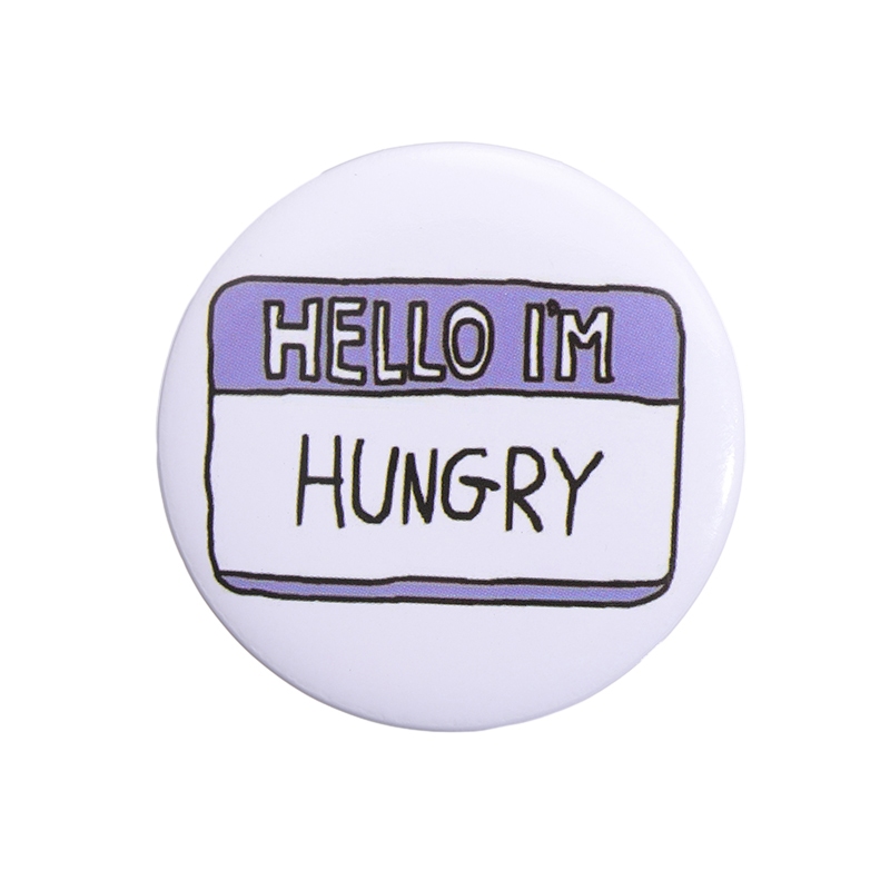 100 Styles Hello I'm Label Quotes Enamel Pins Brooches Trying Stressed ...